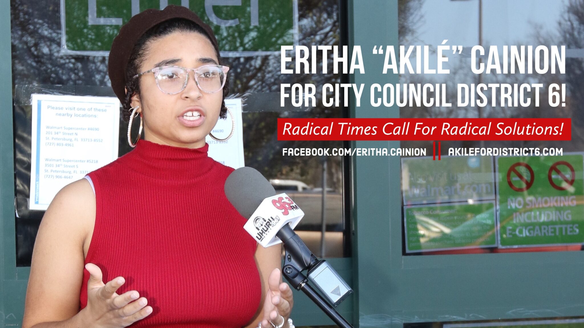 With radical platform, 20-year-old Eritha “Akilé” Cainion campaigns for ...
